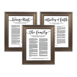 Framed Family Proclamation, Living Christ, and Articles of Faith