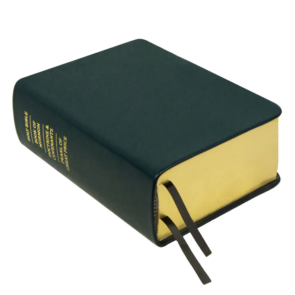 Petrol LDS Scriptures | Leather Quad, Custom Name, Ribbon Qty & Color